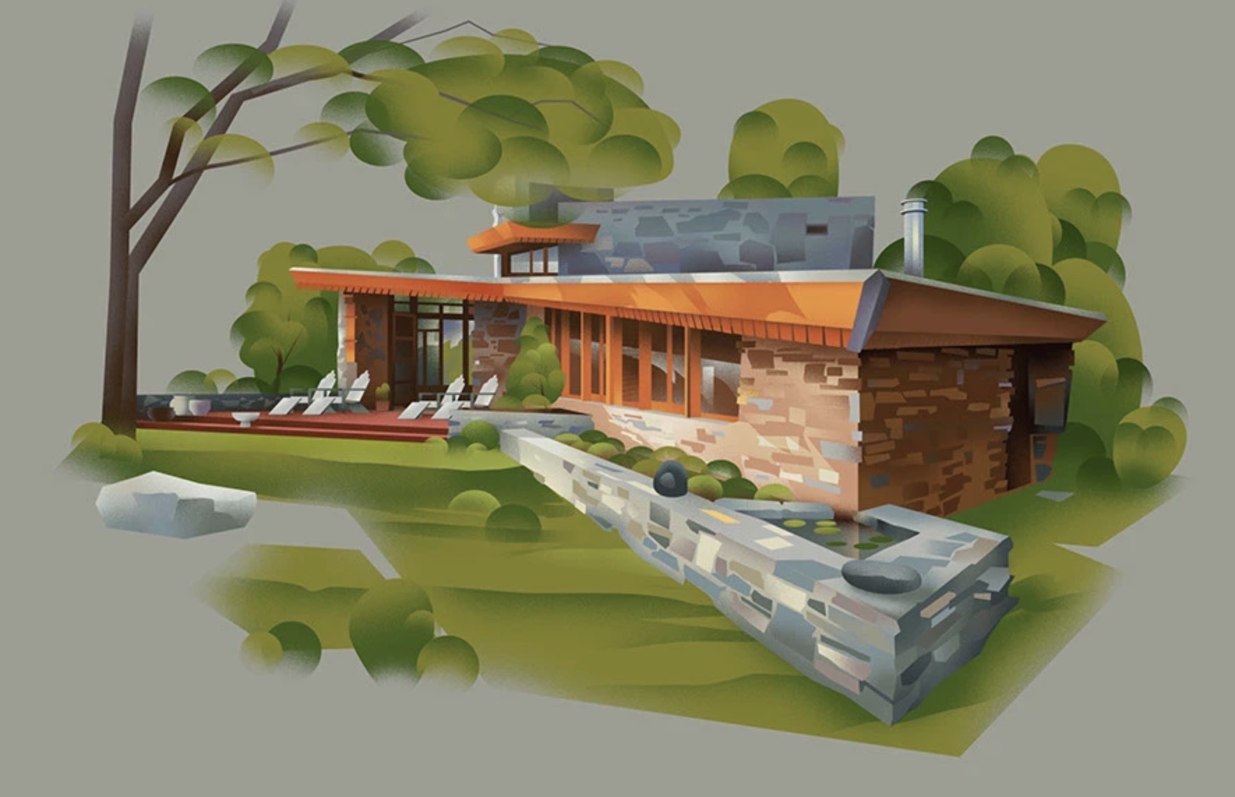 Beautifully Illustrated Frank Lloyd Wright Houses In Nearly Every US State