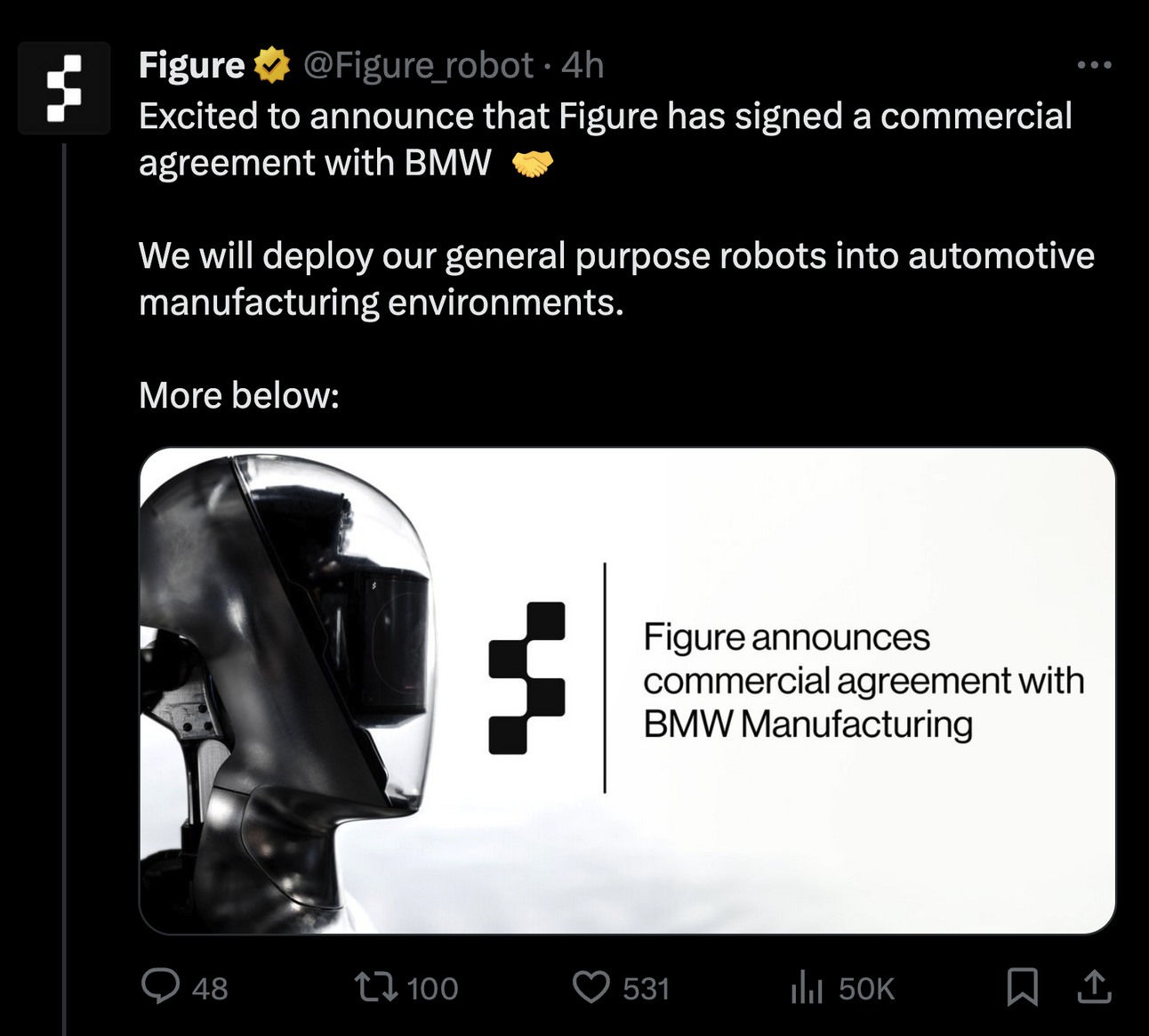 BMW partners with Figure to deploy humanoid robots