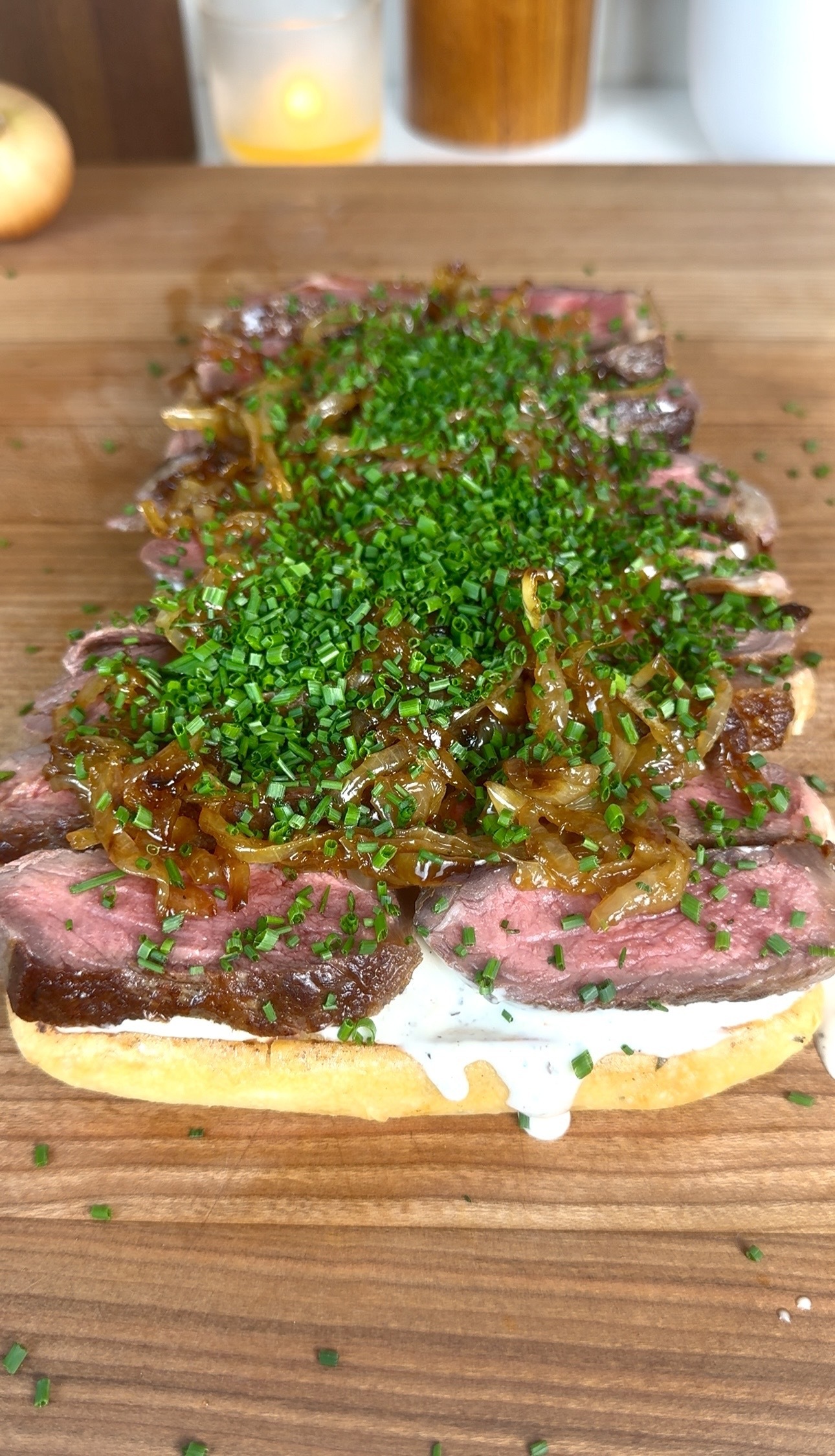 The Best Caramelized Onion Steak Sandwich