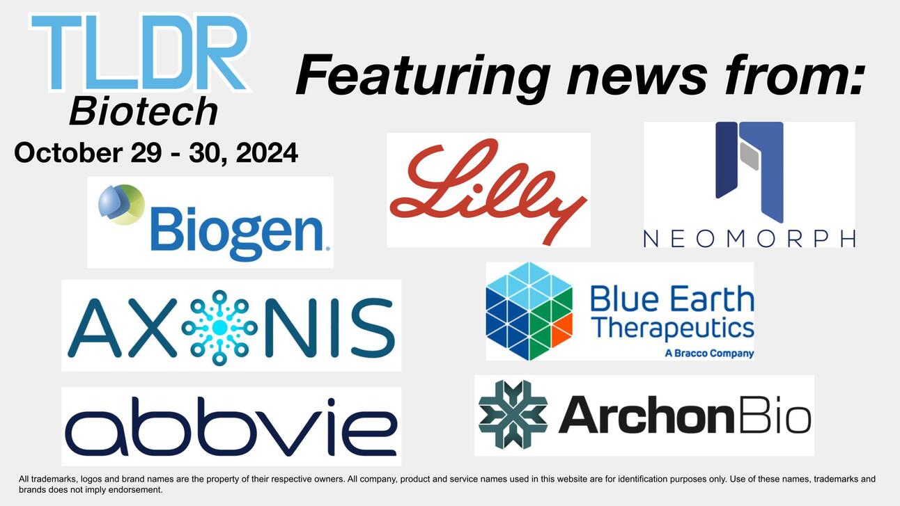 Biotech & Pharma Updates | October 29 - 30, 2024