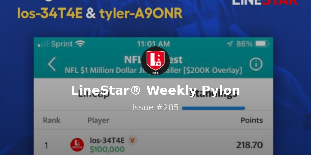 LineStar® Weekly Pylon - Week 18 Chalk Report