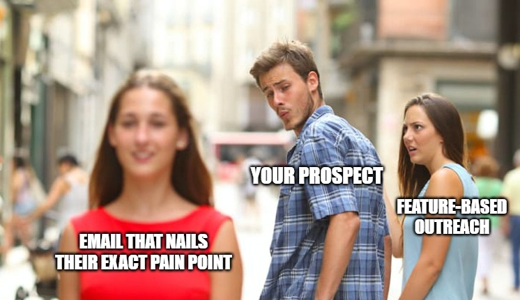 Stop pitching features. Start triggering PAIN