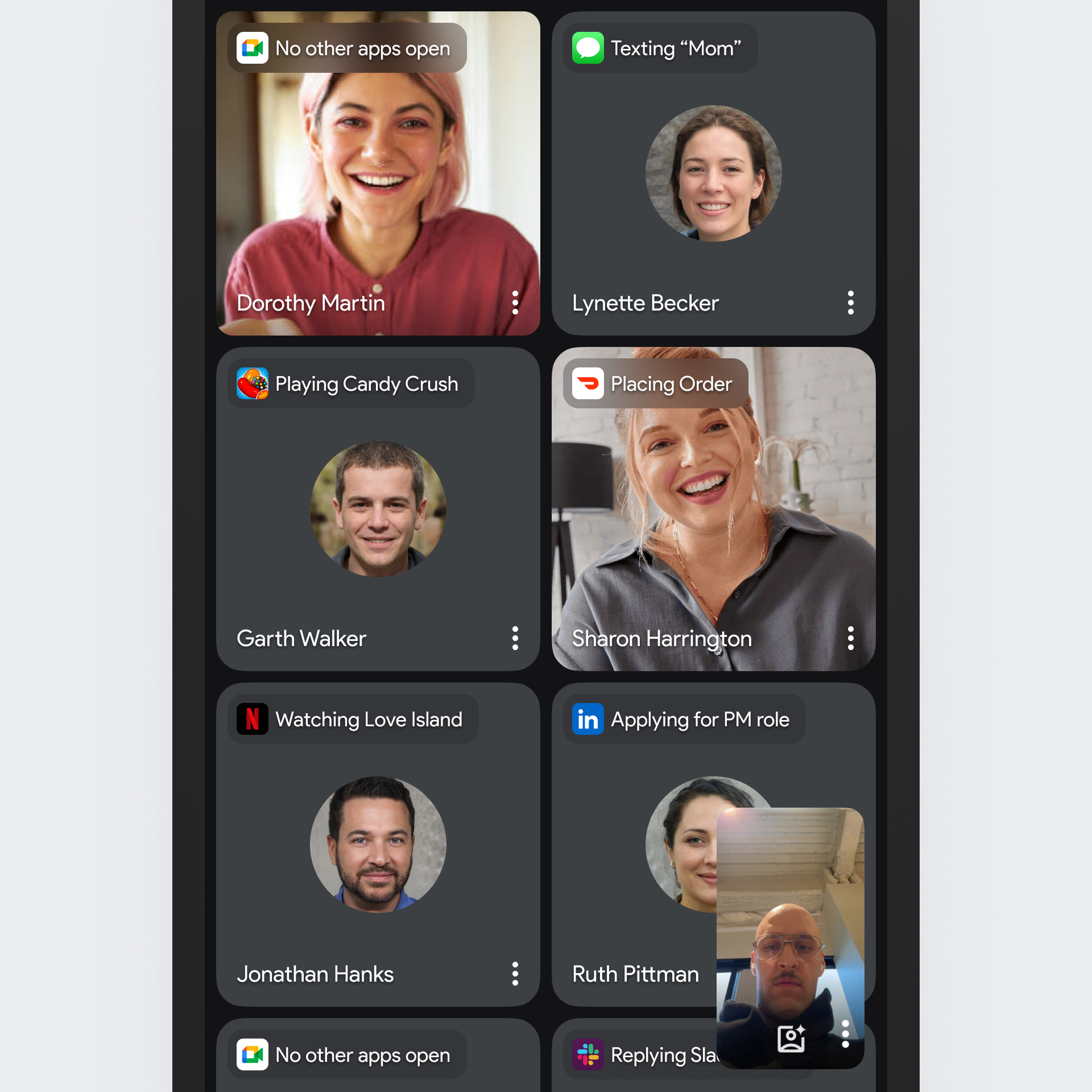 Google Meet see what they're looking at