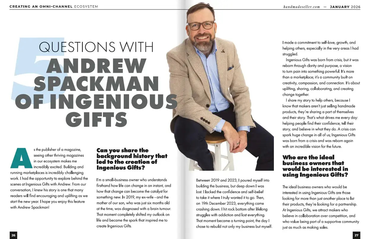 Five Questions with Andrew Spackman of Ingenious Gifts
