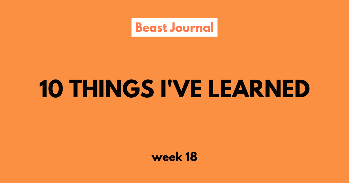 Weekly Learnings #18