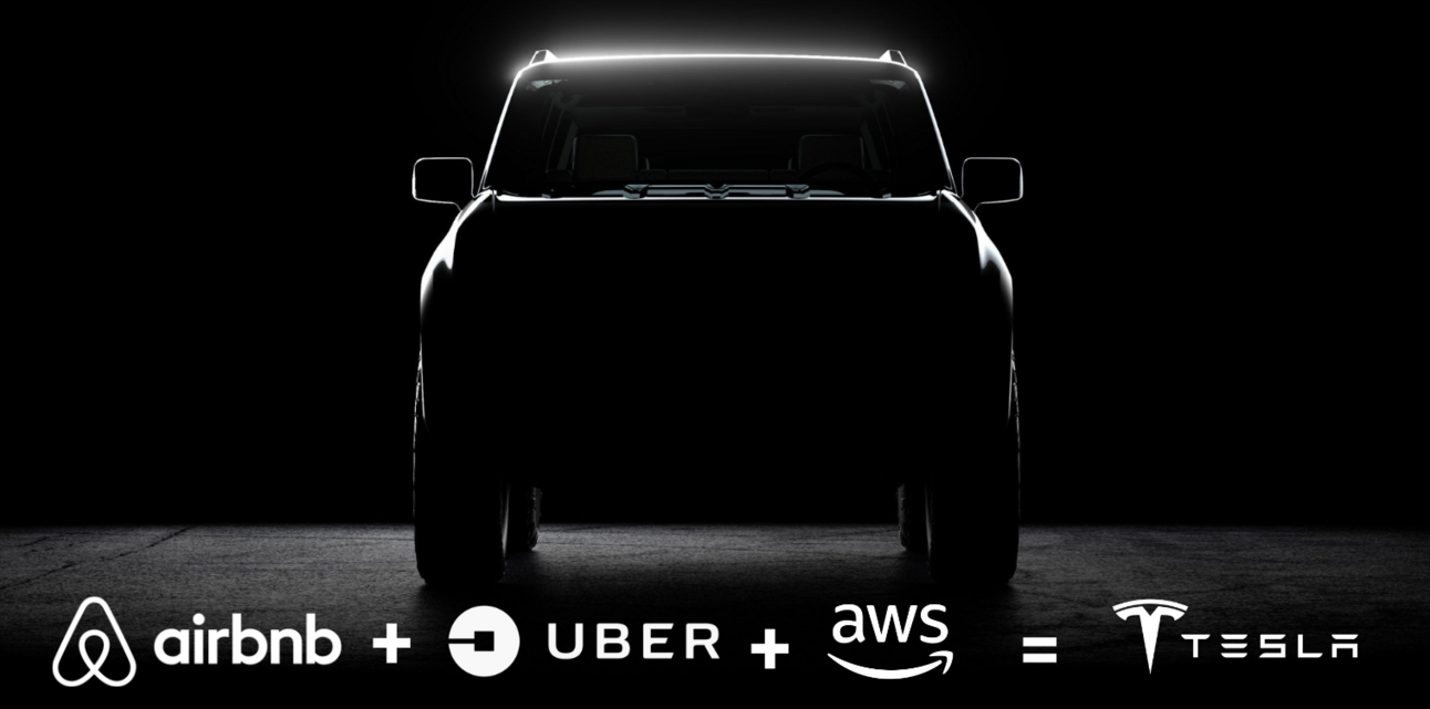 💧 Uber + Airbnb + Amazon = Tesla Cybercab