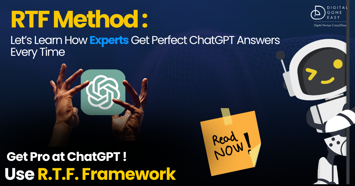 🧐 RTF Method: Let's Learn How Experts Get Perfect ChatGPT Answers Every ...