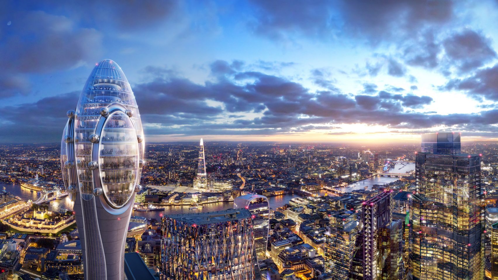 London’s 900 Foot Tall Tulip Gets Approval
