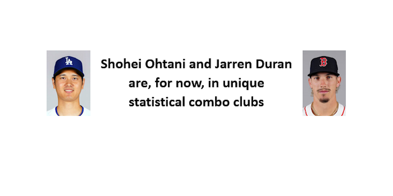 Shohei Ohtani and Jarren Duran are, for now, in unique statistical combo clubs