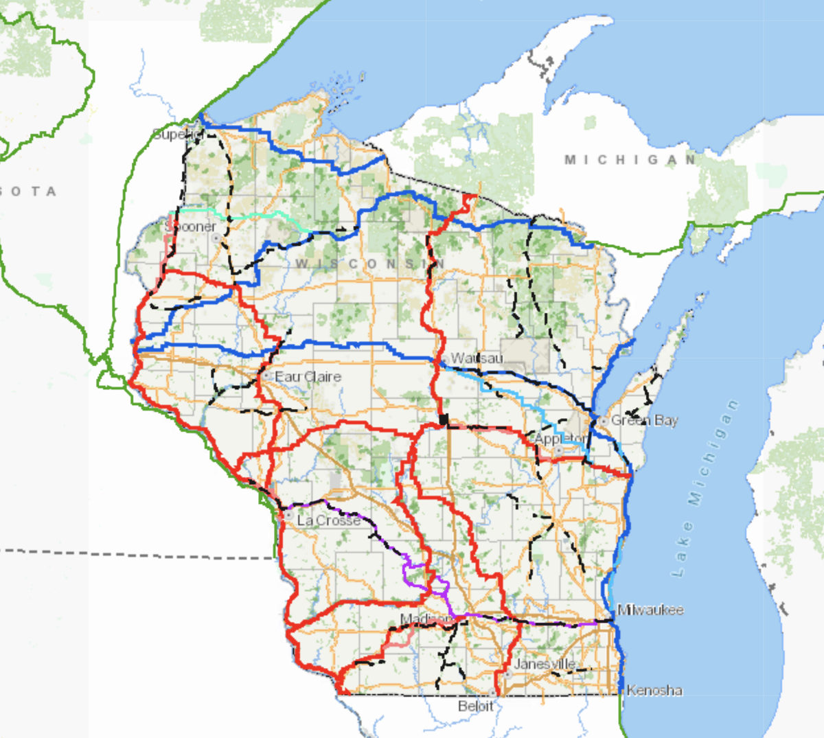 New adventure cycling/bikepacking routes in Wisconsin