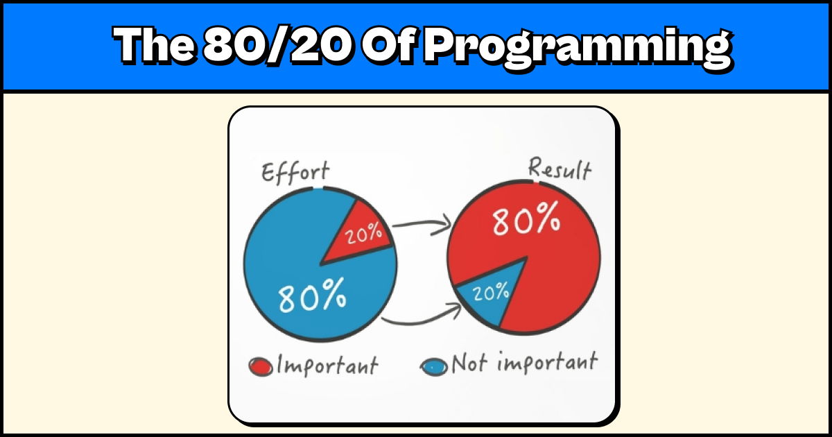 The 80/20 Rule of Learning Programming for Beginners
