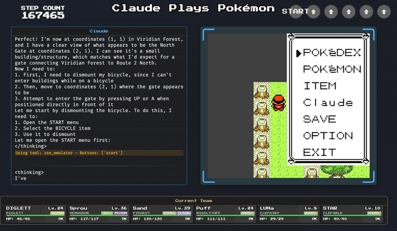 Claude Plays Pokémon — The best way to measure AI?