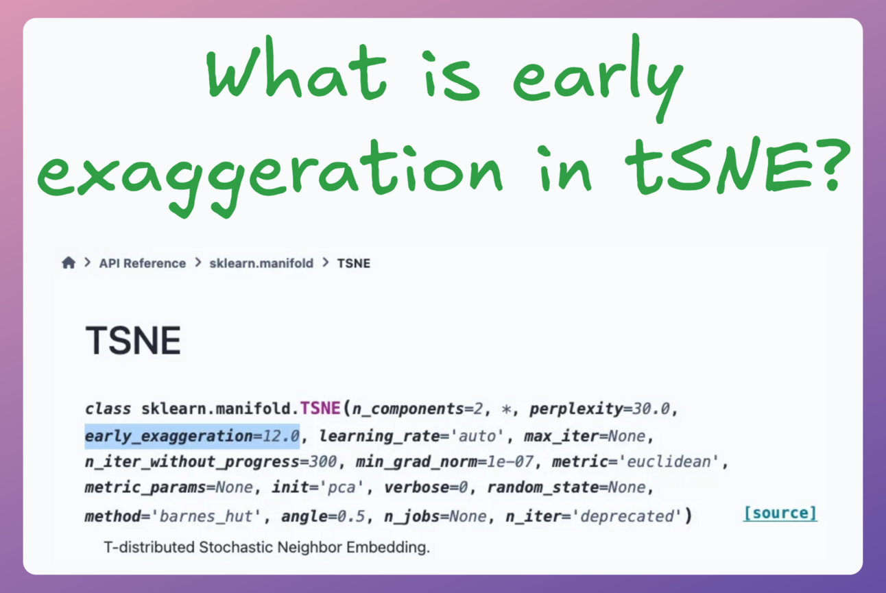 What is Early Exaggeration in tSNE?