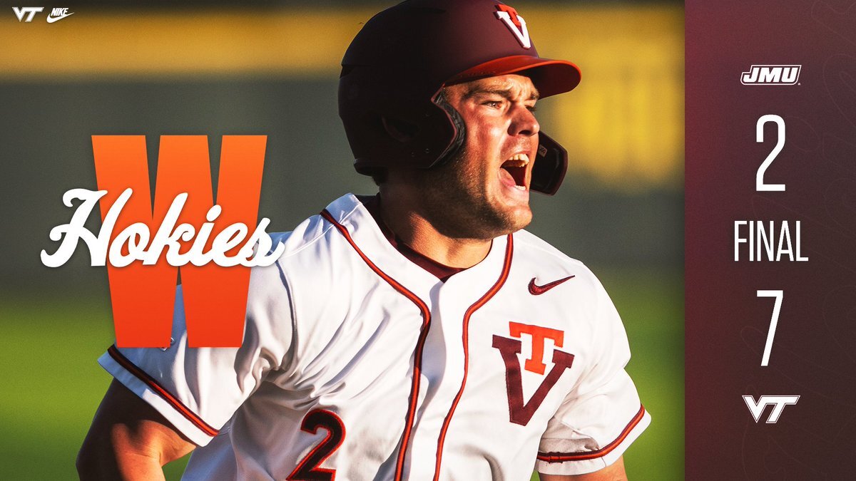 The Virginia Tech Hokies baseball team beat James Madison 7-2.
