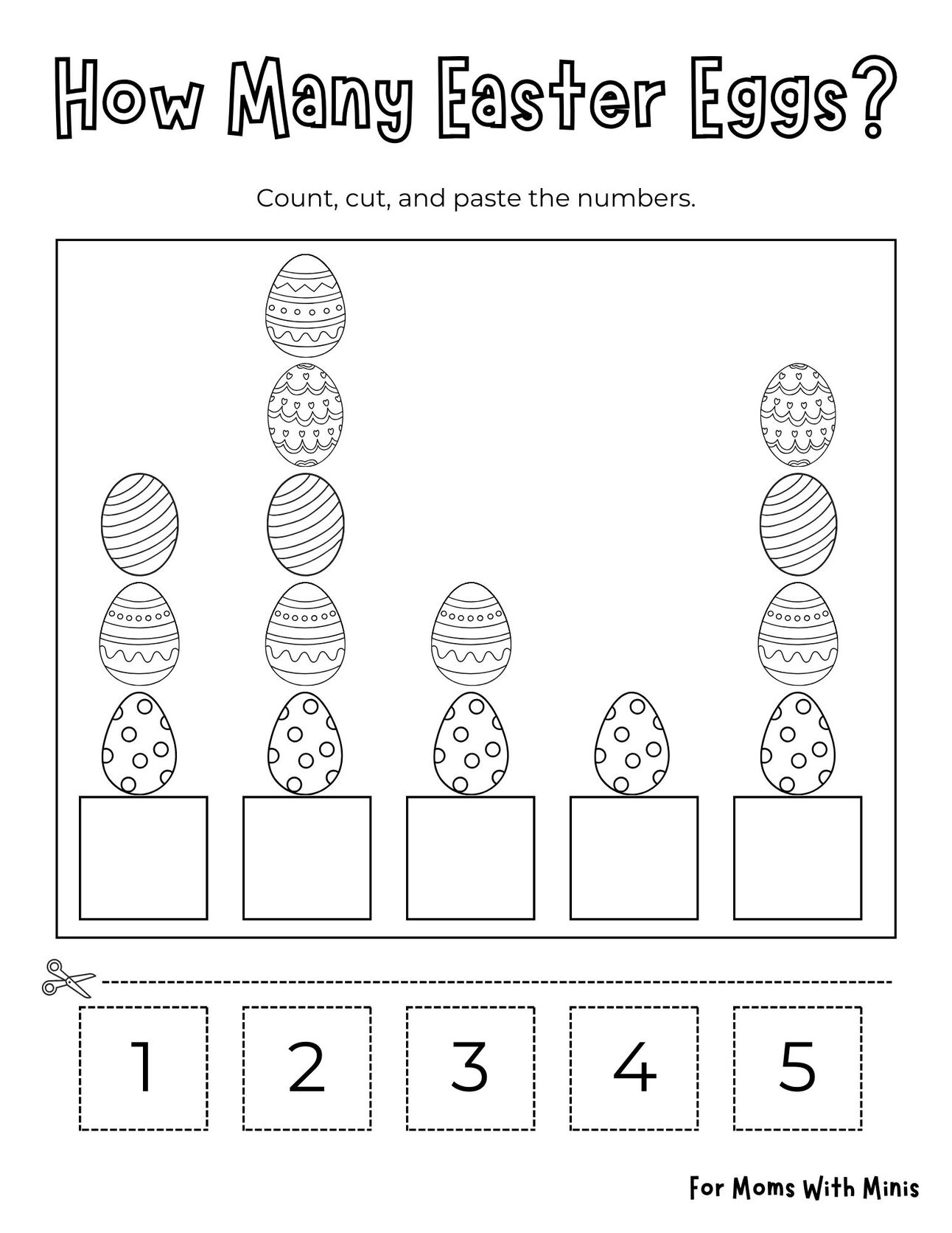 Count How Many Easter Eggs