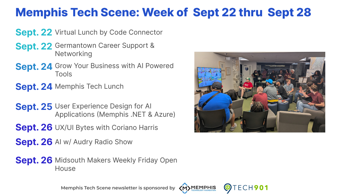 Weekly Tech Events in Memphis: Sept. 22 thru Sept. 28