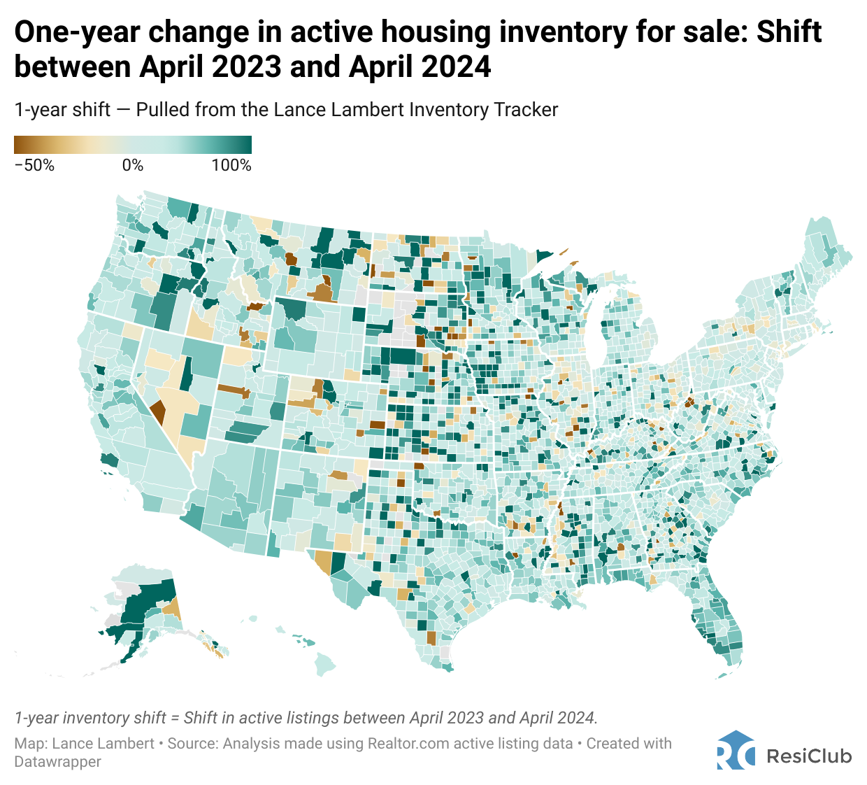 Deciphering housing inventory trends in +800 metros and +3,000 counties