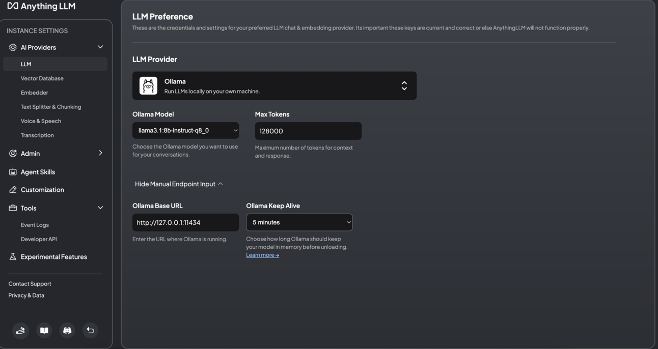 Setting up a local LLM
