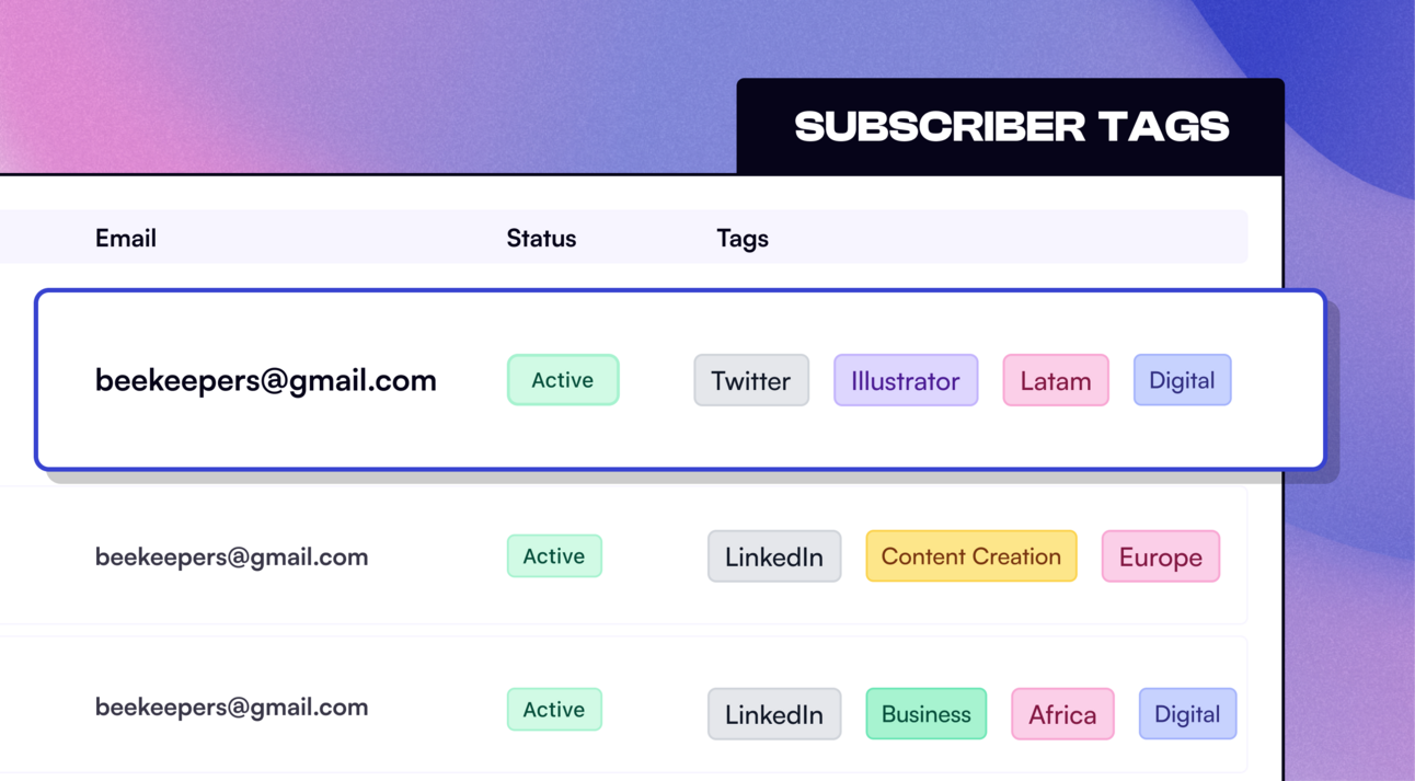 Subscriber Tags