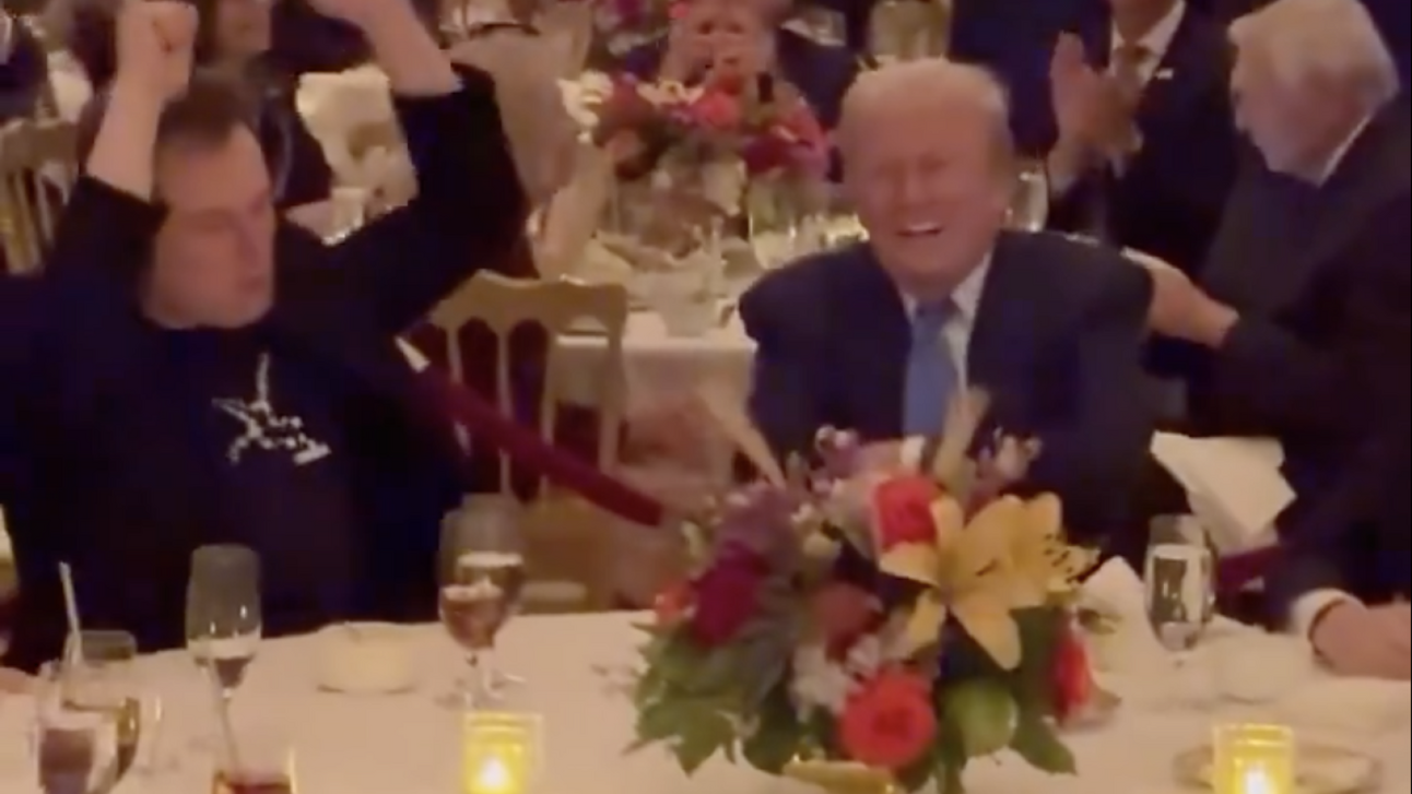 President Trump and Elon Musk Dance To YMCA At Mar-a-Lago