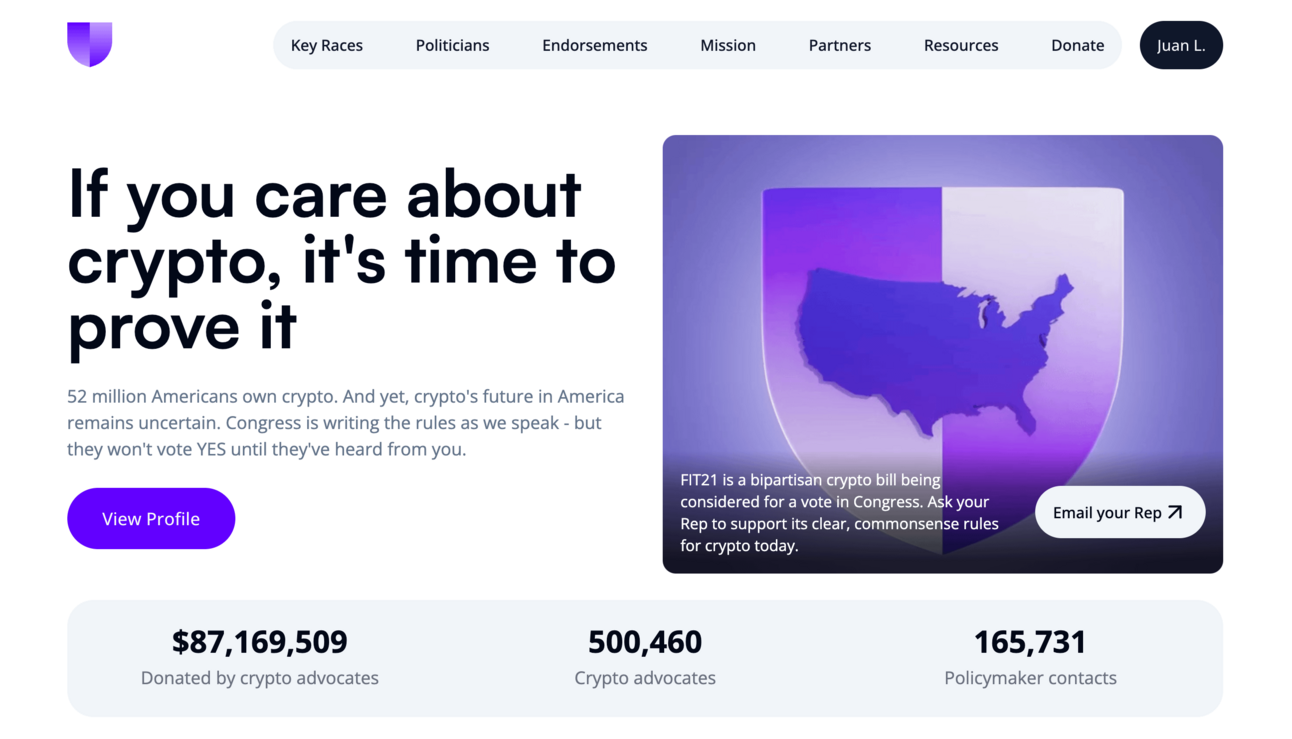 Stand With Crypto, powered by thirdweb Engine