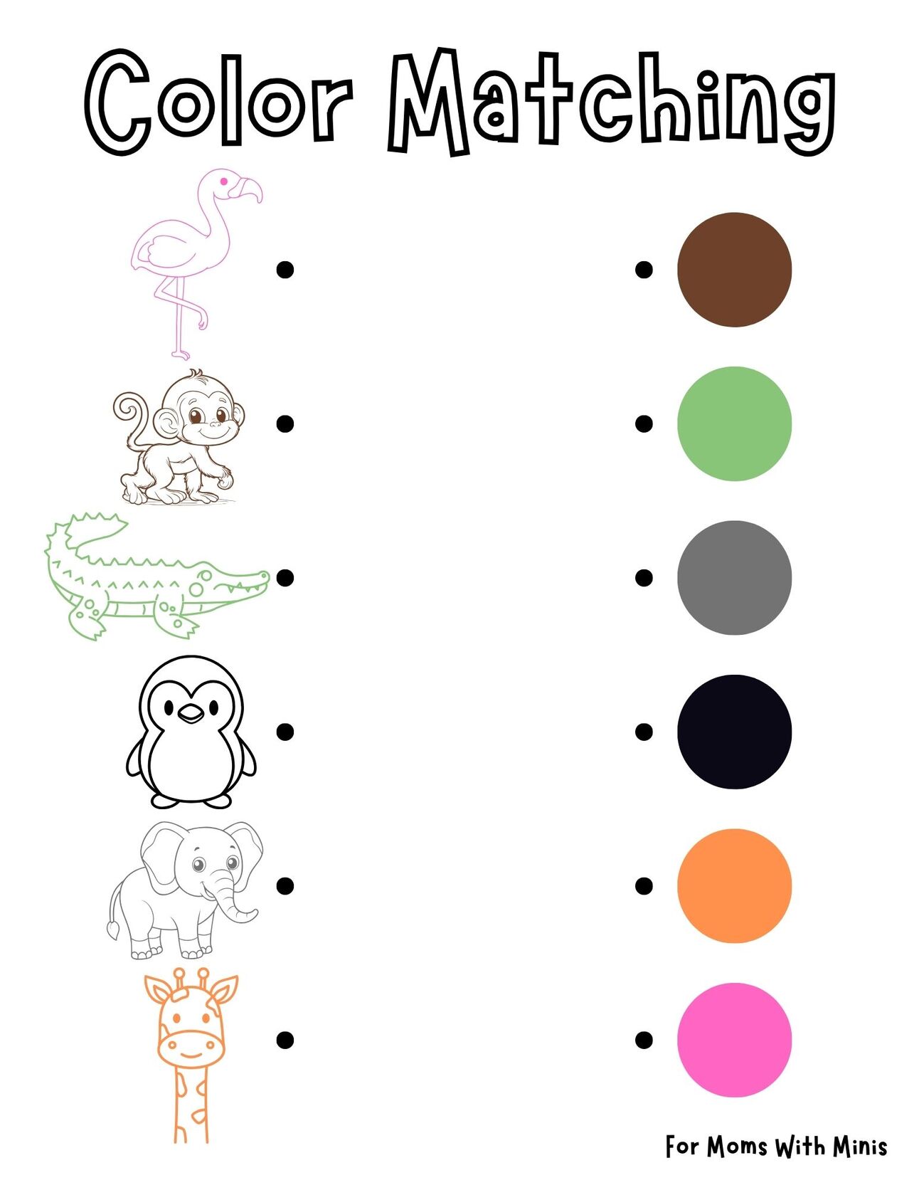 Zoo Animal Color Matching