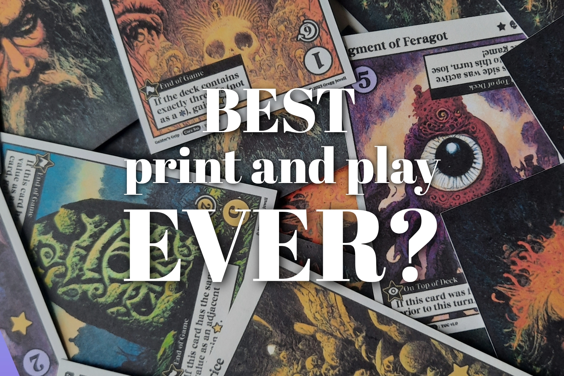 Best print and play ever?