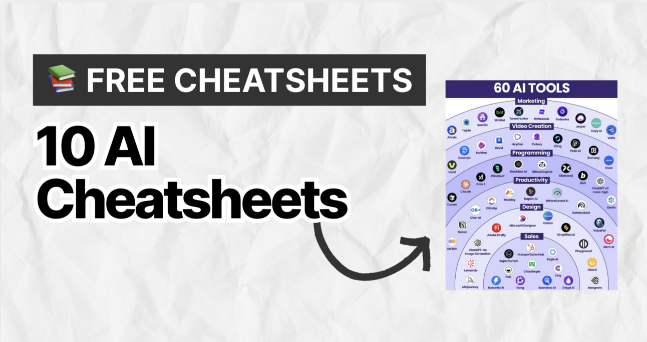🖼️ Get These 10 Free AI Cheatsheets