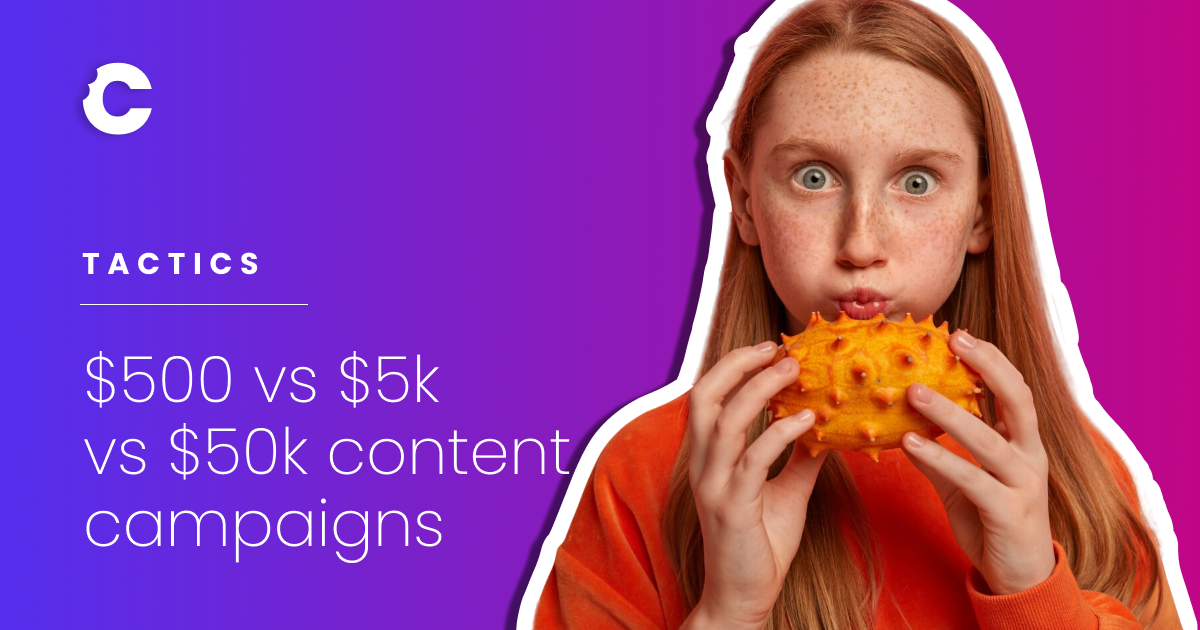 $500 vs $5,000 vs $50,000 content campaigns
