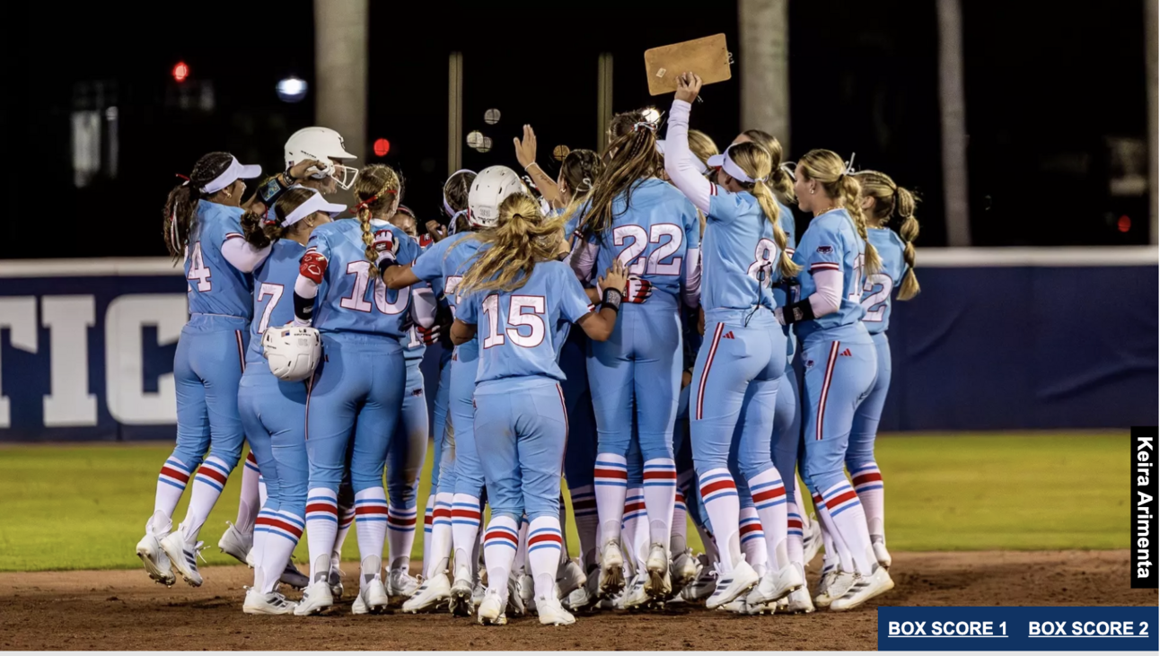 The FAU softball team opened their 2025 season with a pair of thrilling ...