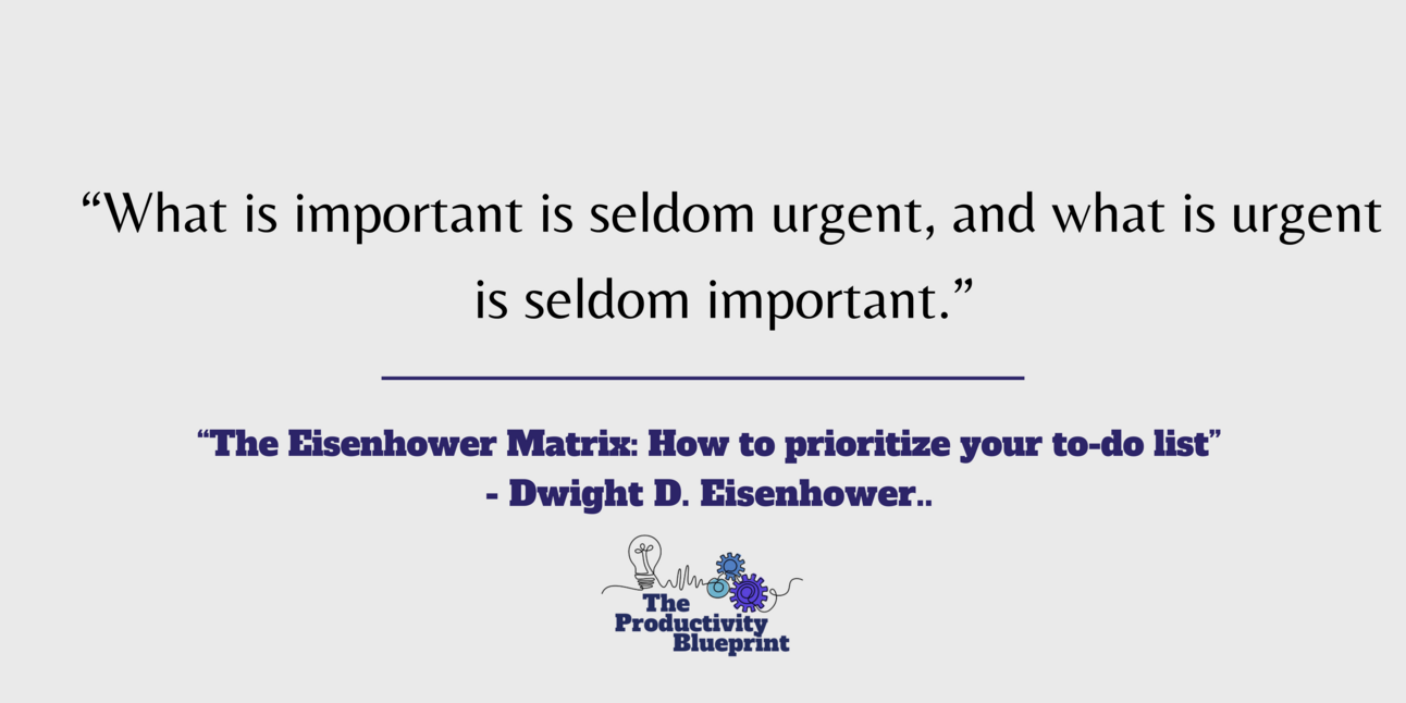 Prioritization and the Eisenhower Matrix ⊹