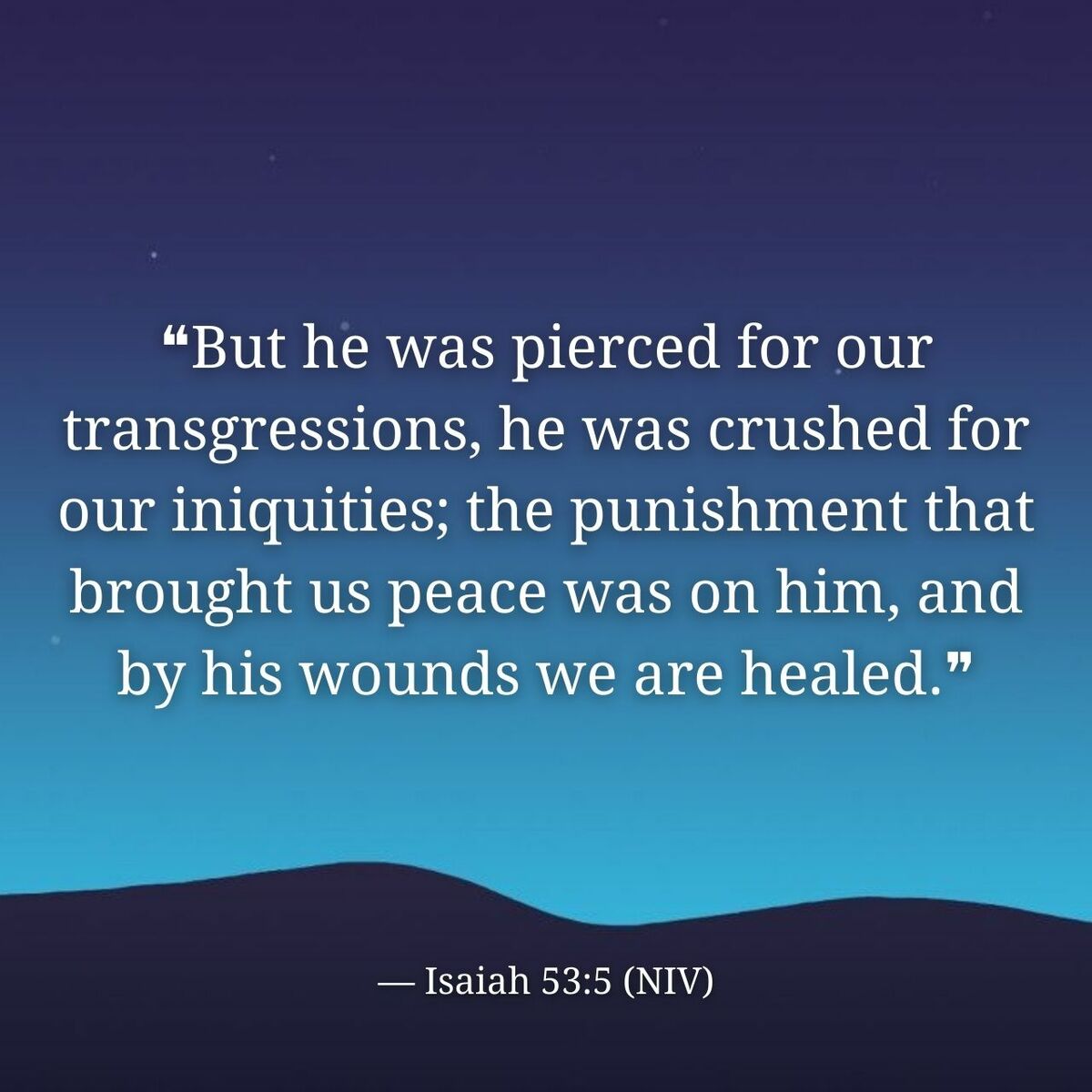 Isaiah 53 5 Niv