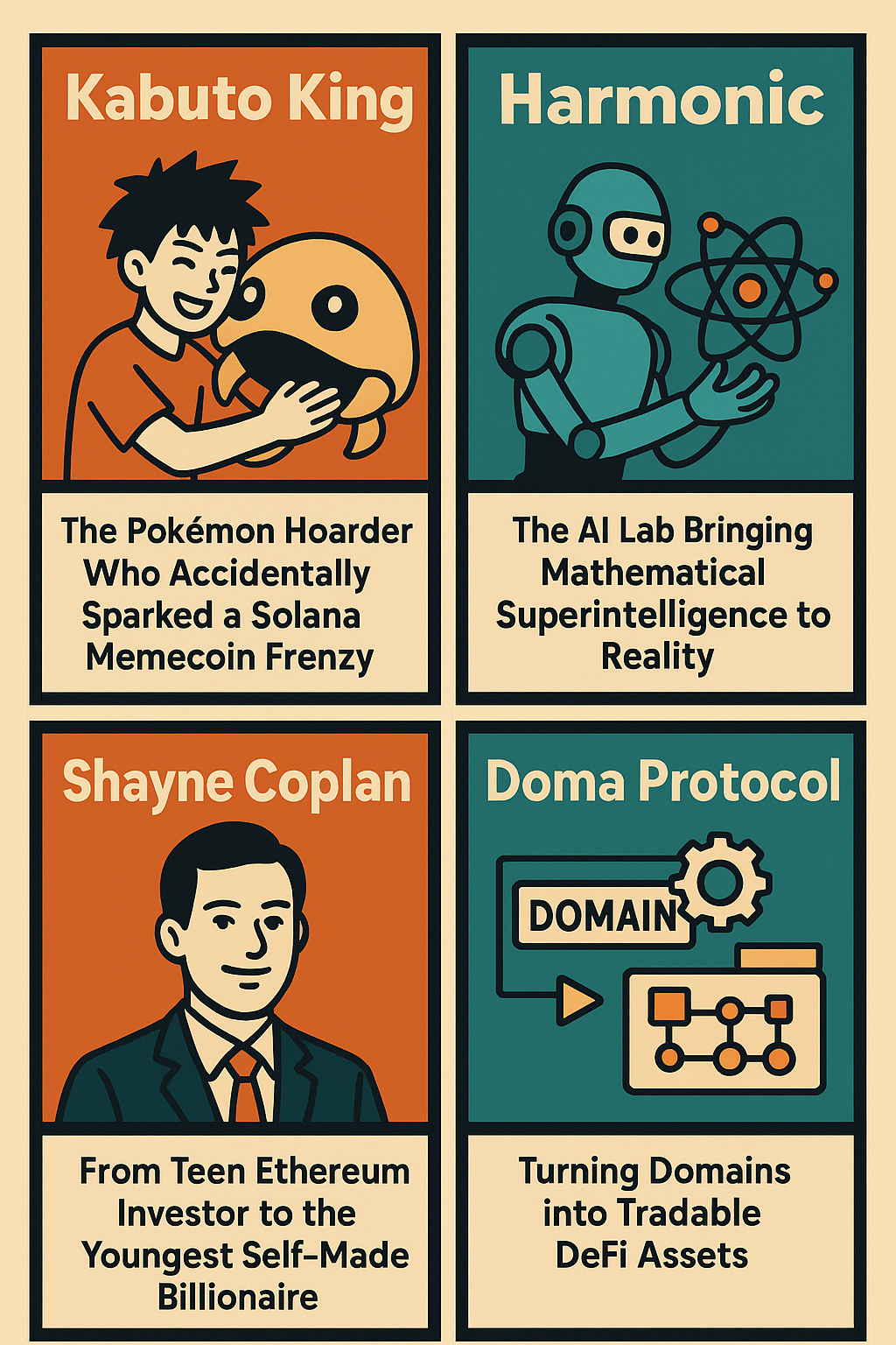 Kabuto King, Harmonic, Shayne Coplan, Doma Protocol — Memes, AI, Wealth ...