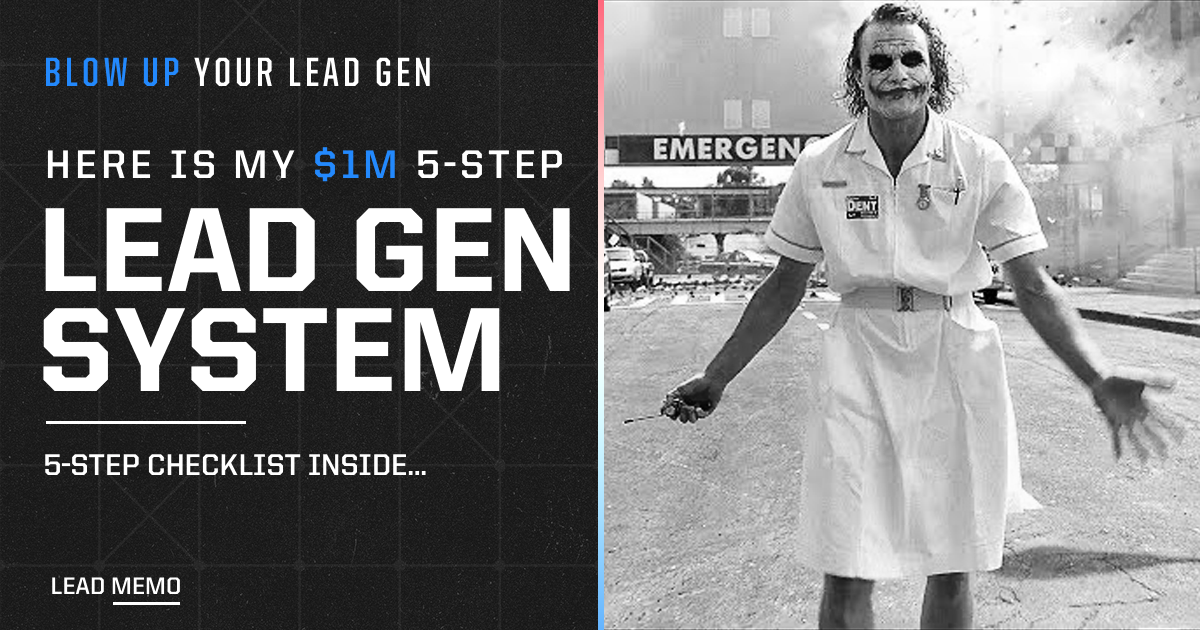 💡 HERE IS MY 5-STEP CHECKLIST TO BUILD A $1M LEAD SYSTEM.