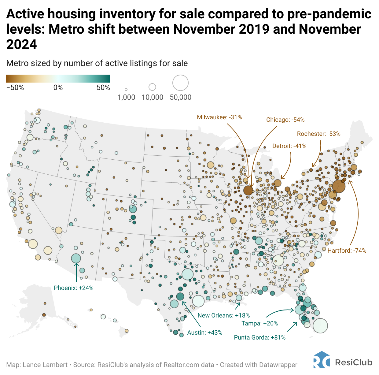 Update: Housing market inventory dynamics in 800+ metros and 3,000 ...