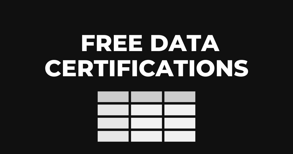 Free Data Certification Exams
