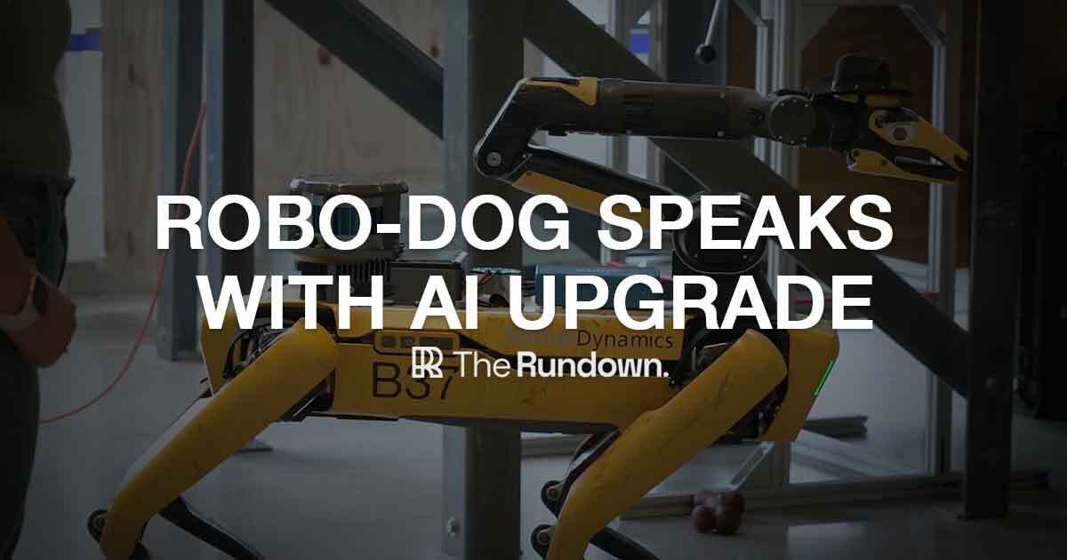 🤖 New robot-dog uses AI to talk!