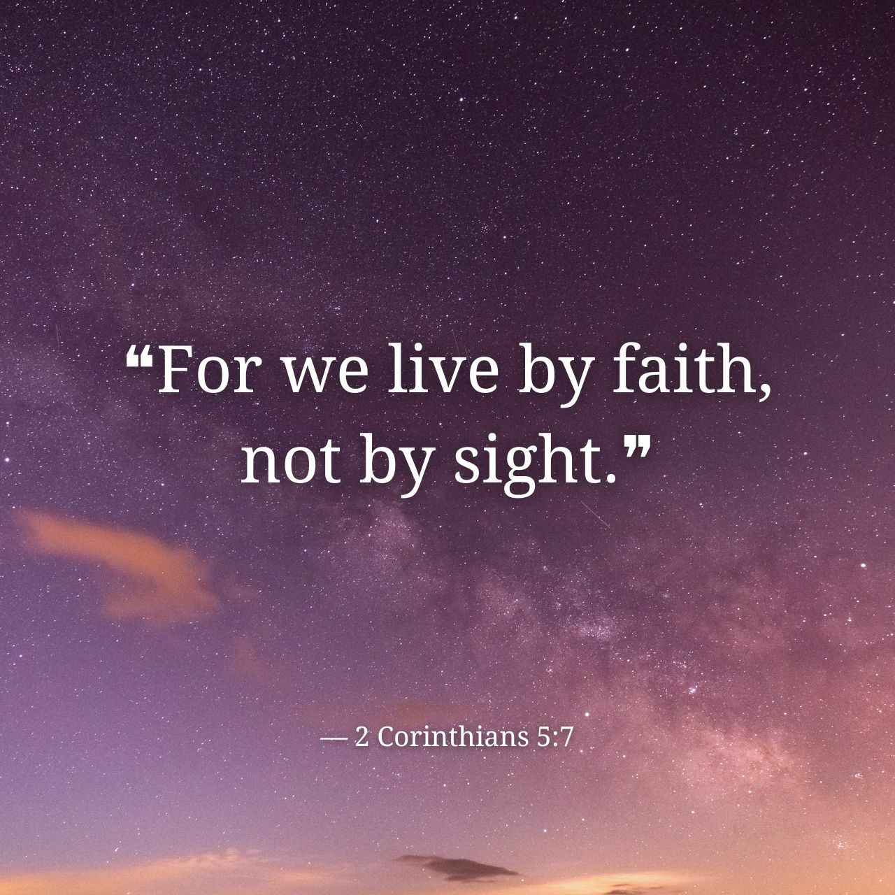 Verse of the Day: 2 Corinthians 5:7