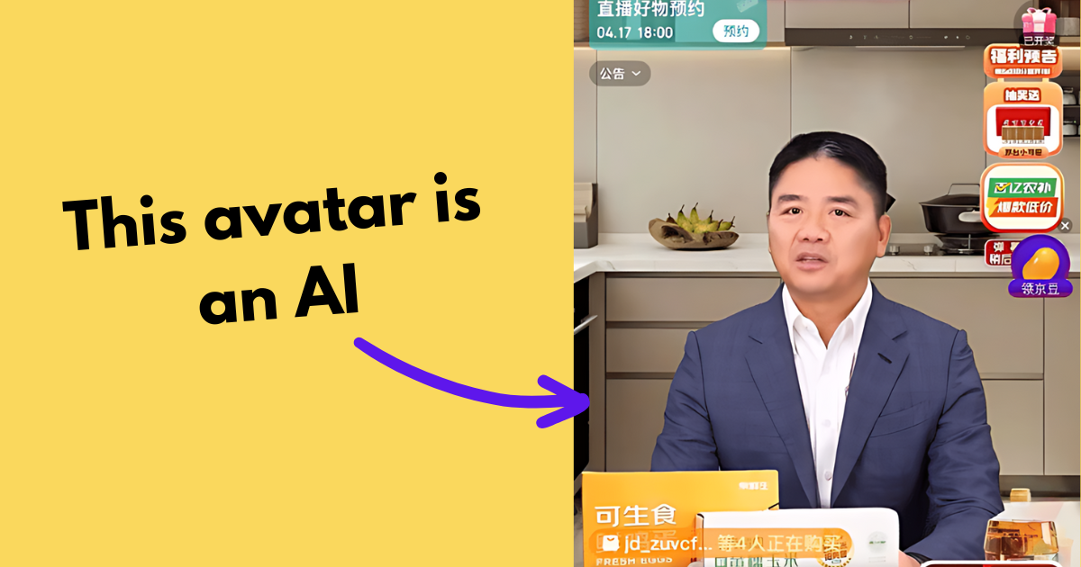 JD.com's CEO used an AI avatar of himself during a live-stream