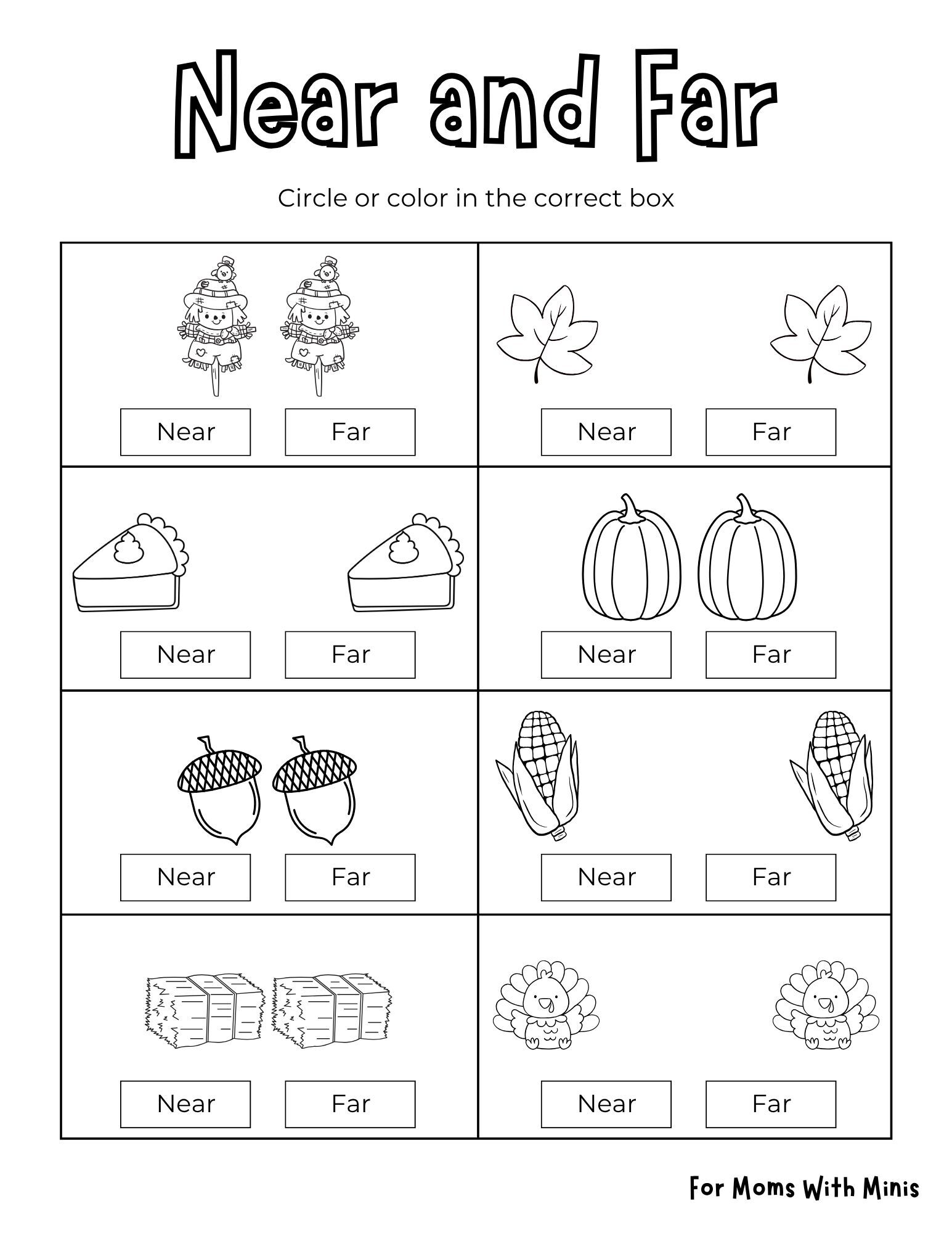 Fall Near and Far Worksheet