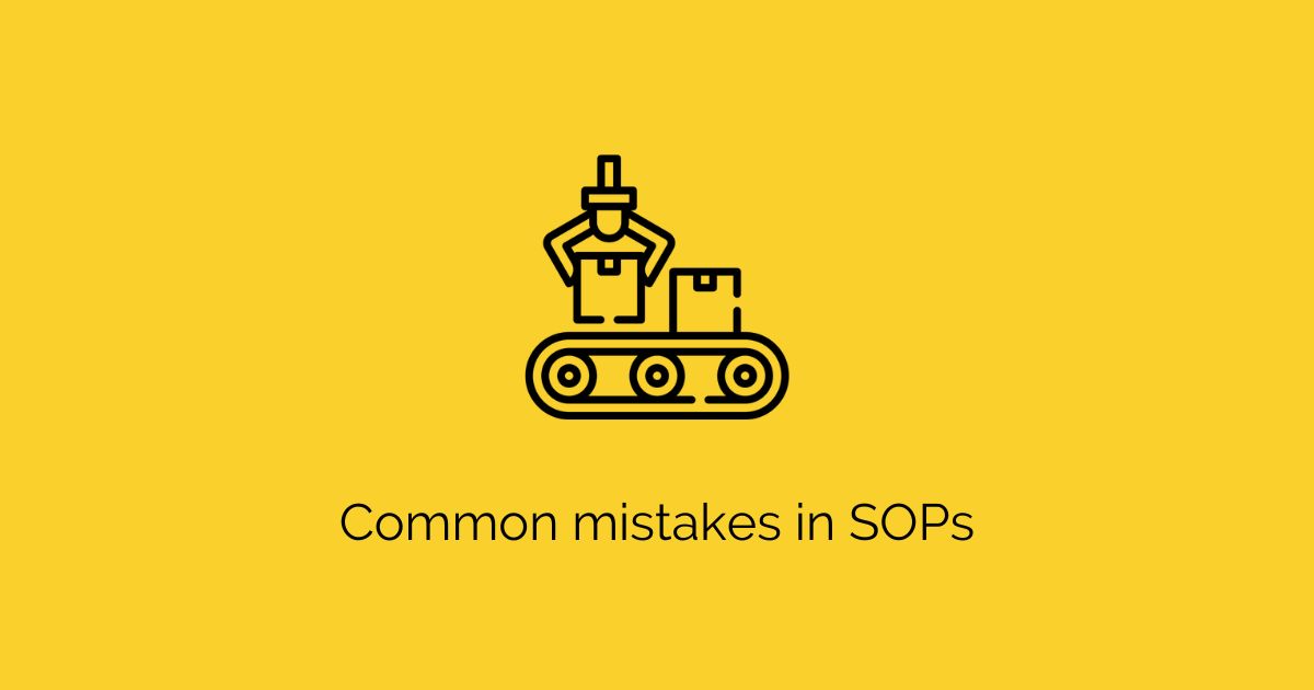 Common mistakes in SOPs
