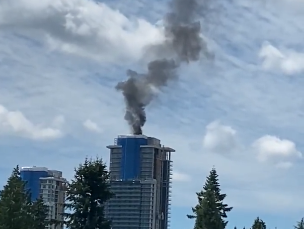 Fire on 57th floor of Lougheed development quickly doused