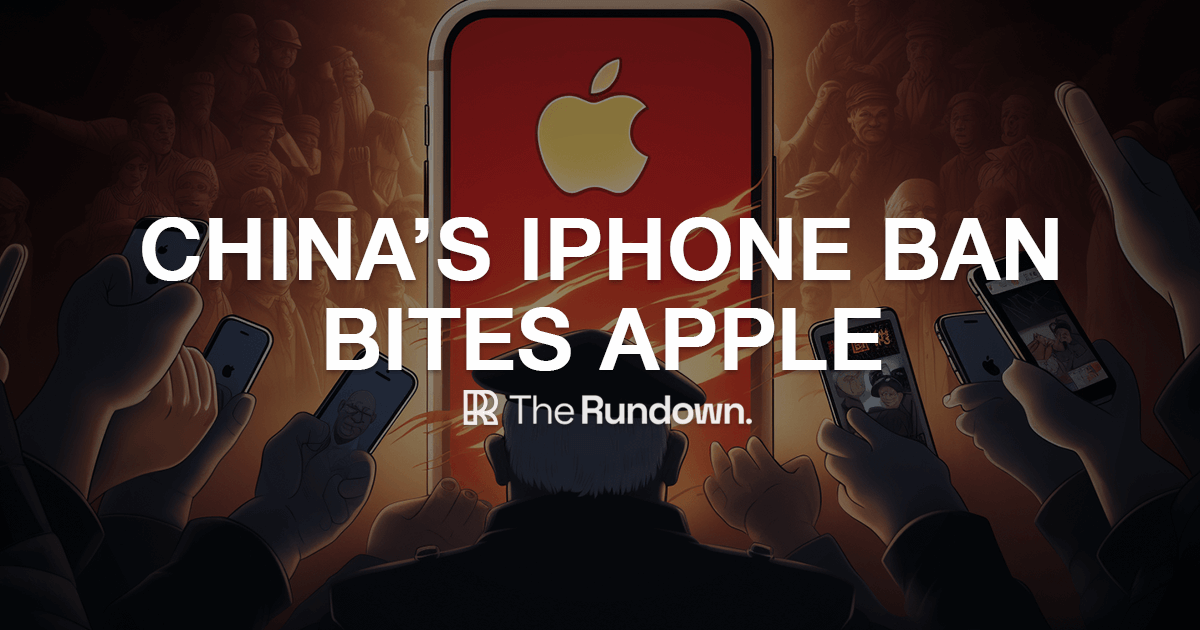 ⚡️ China's iPhone ban bites Apple