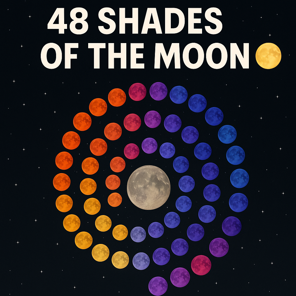 A Photographer Captured 48 Different Shades of the Moon
