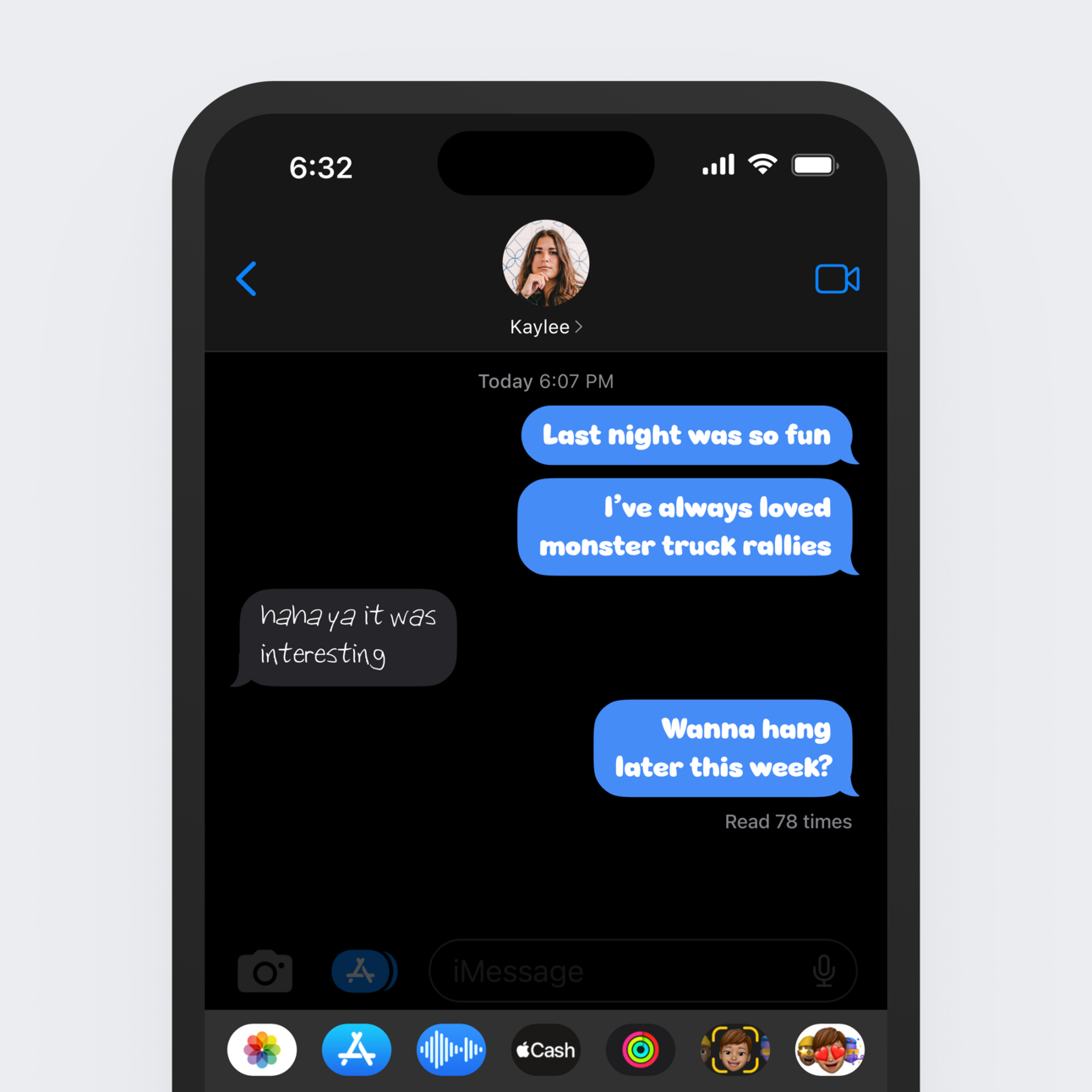 iMessage custom fonts