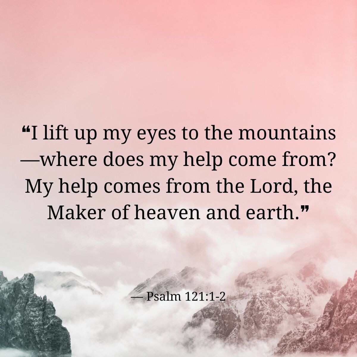 Verse of the Day: Psalm 121:1-2