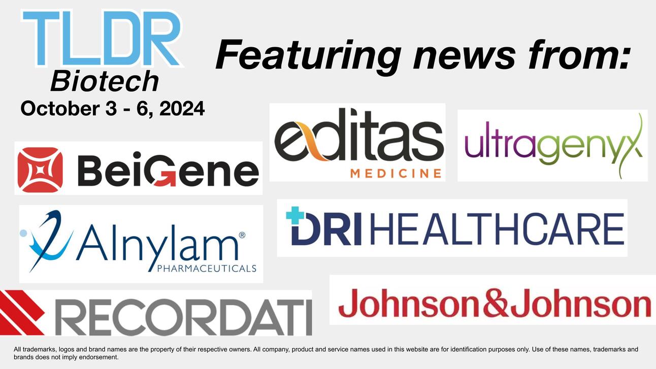 Biotech & Pharma Updates | October 3 - 6, 2024