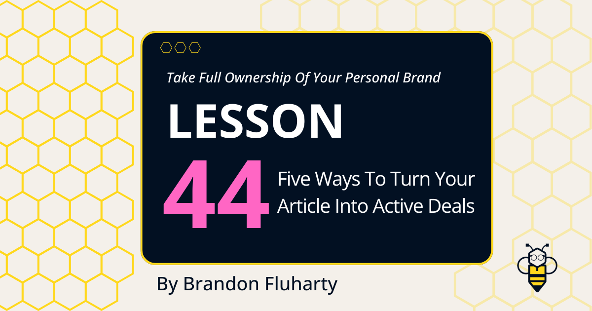 Five Ways To Turn Your Article Into Active Deals