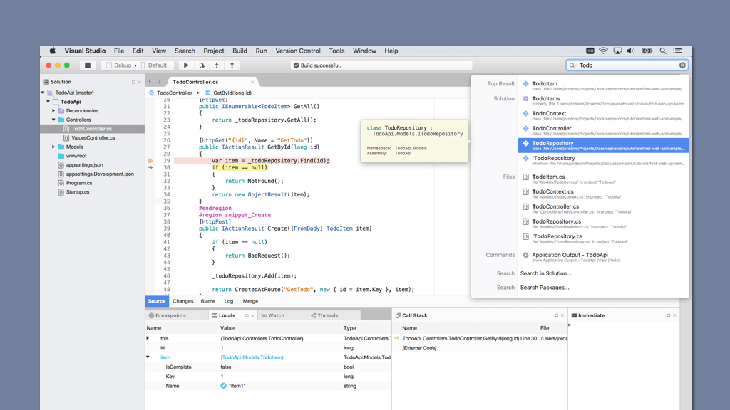 Visual Studio for the Mac