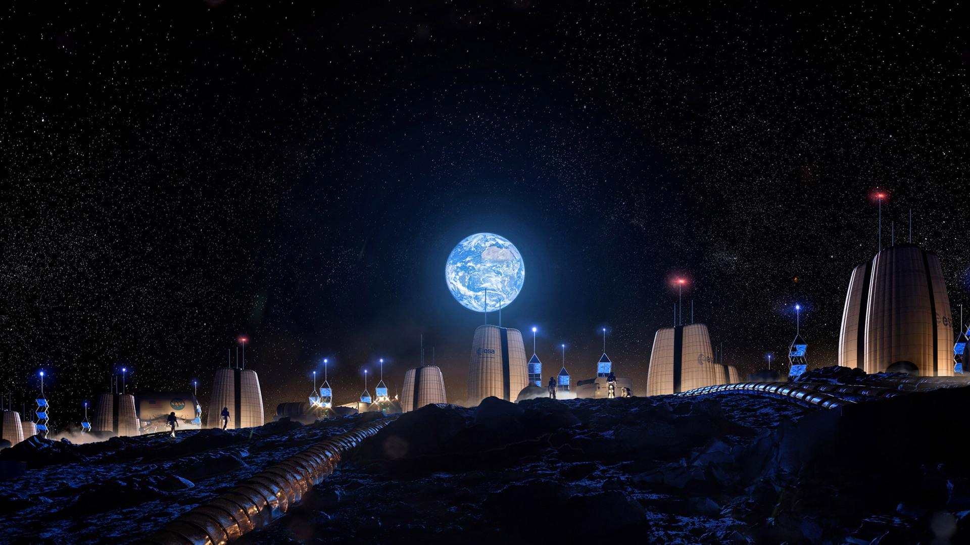 SOM Releases Plans for Permanent Moon Colony